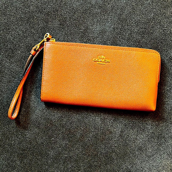 Coach | Bags | Coach Wristlet Medium Brown | Poshmark